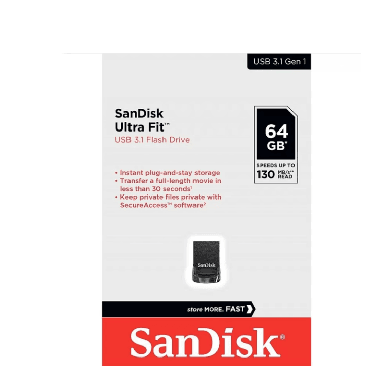 SanDisk Ultra Fit 64GB 3.1 USB Flash Drive • Devices Technology Store