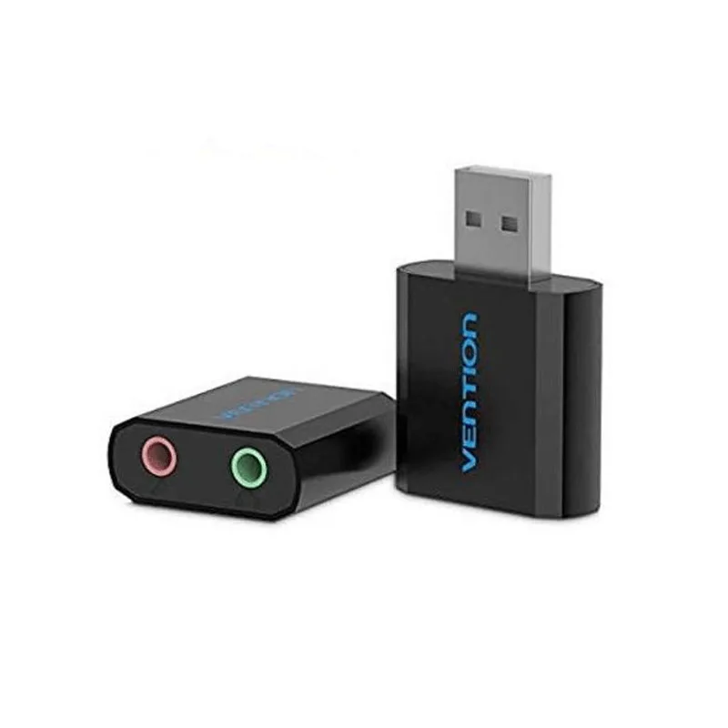 Vention USB External Sound Card Black Metal Type • Devices Technology Store
