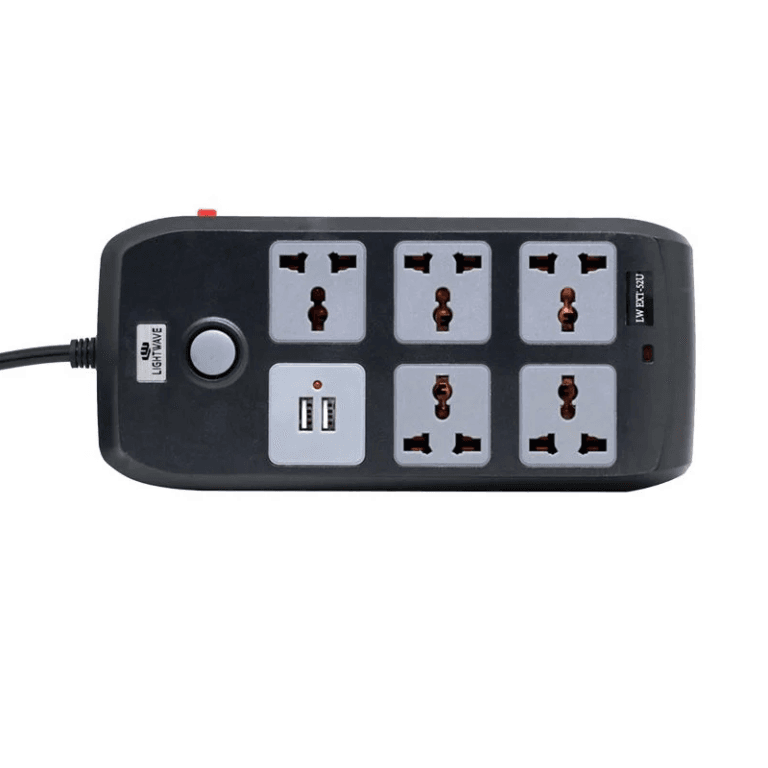 Lightwave EXT 52U Power Extension 5 Ports AC with 2 USB Ports Universal ...